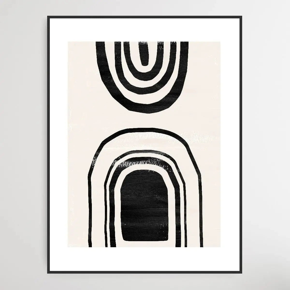 Abstract Modern Shapes Poster Black Color 10 - Abstract Print ...