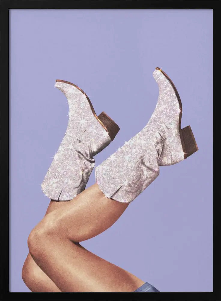 These Boots - Glitter Very Peri Periwinkle by &n - Stretched Canvas or Fine Art Print – I Heart ...