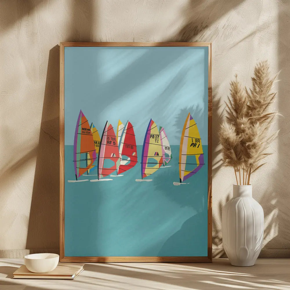 Baltic Sea Windsurfing by &n - Stretched Canvas or Fine Art Print – I ...