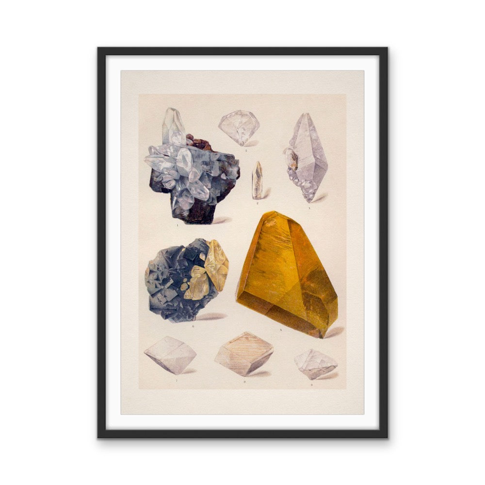 Crystal Identification Chart 8- Stretched Canvas or Wall Art Print – I ...