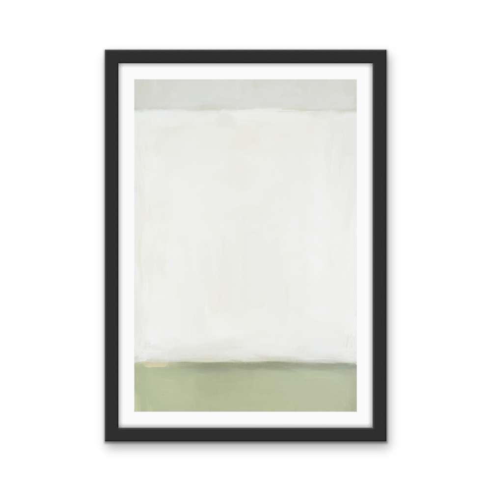 Greenfields Part One - Green Abstract Stretched Canvas, Poster or Fine ...