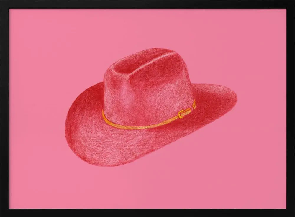 Red Stetson On Pink by &n - Stretched Canvas or Fine Art Print – I ...
