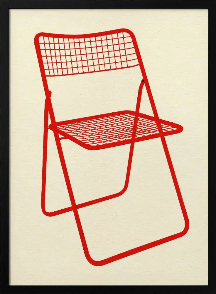 Ted Net Chair Red by &n - Stretched Canvas or Fine Art Print – I Heart ...