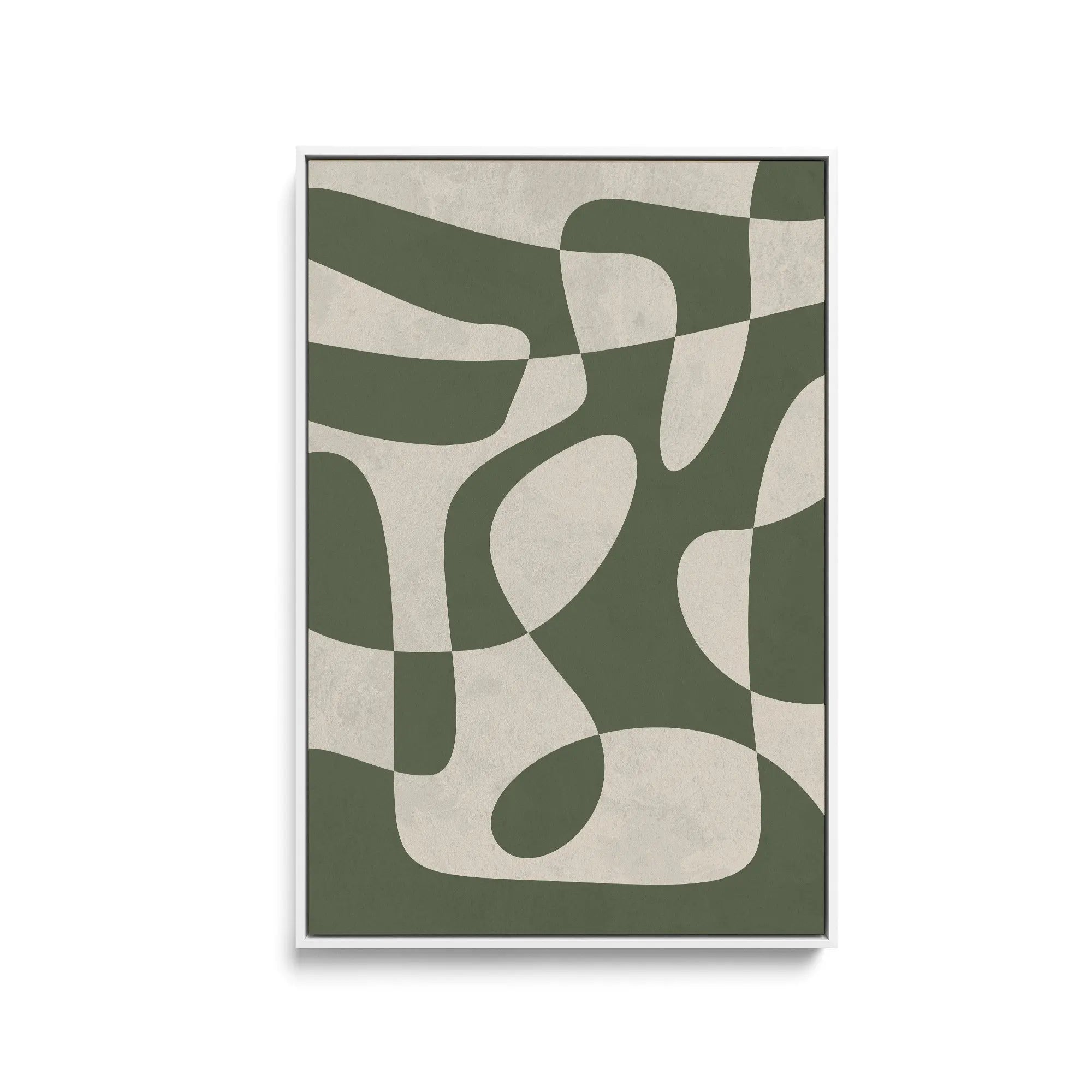 Wabi Sabi Contrast in Green by Paint It Black Studio - Stretched – I ...