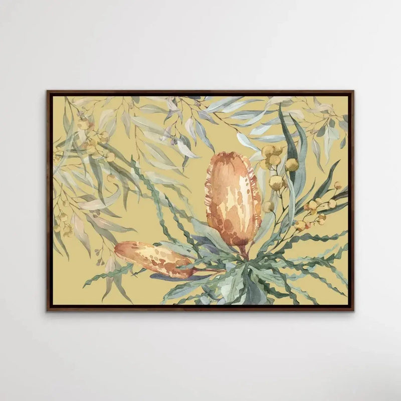 Bush Banksia - Australian Native Flower Original Artwork Canvas or Art ...