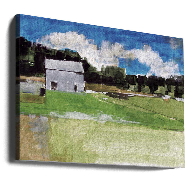 Barren Farm Barn Print No 2 by &n - Stretched Canvas or Fine Art Print ...
