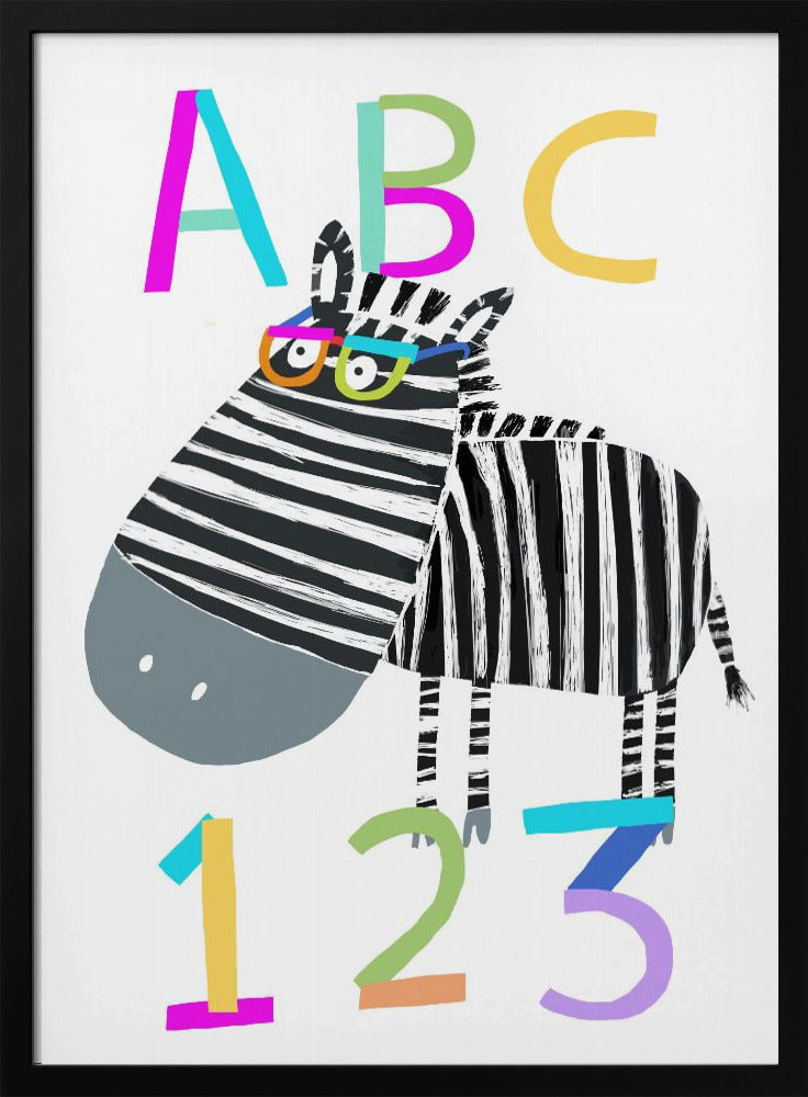 ABC and 123 Letters and Numbers with Zebra by Artist Carla Daly by &n ...