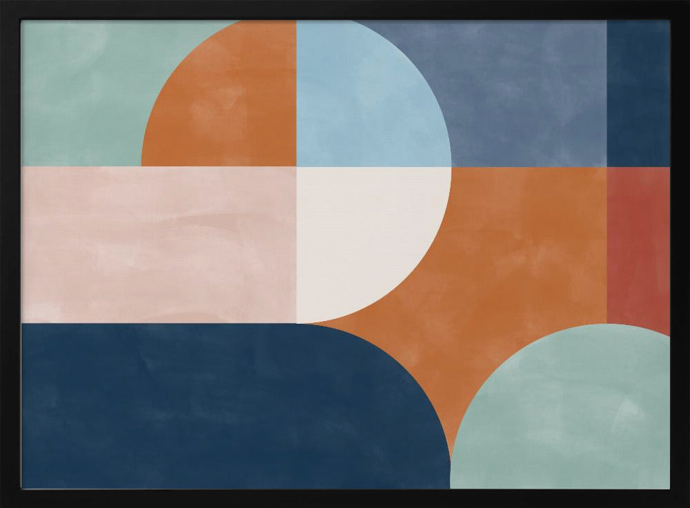 Aesthetic Geometric Shapes by &n - Stretched Canvas or Fine Art Print ...