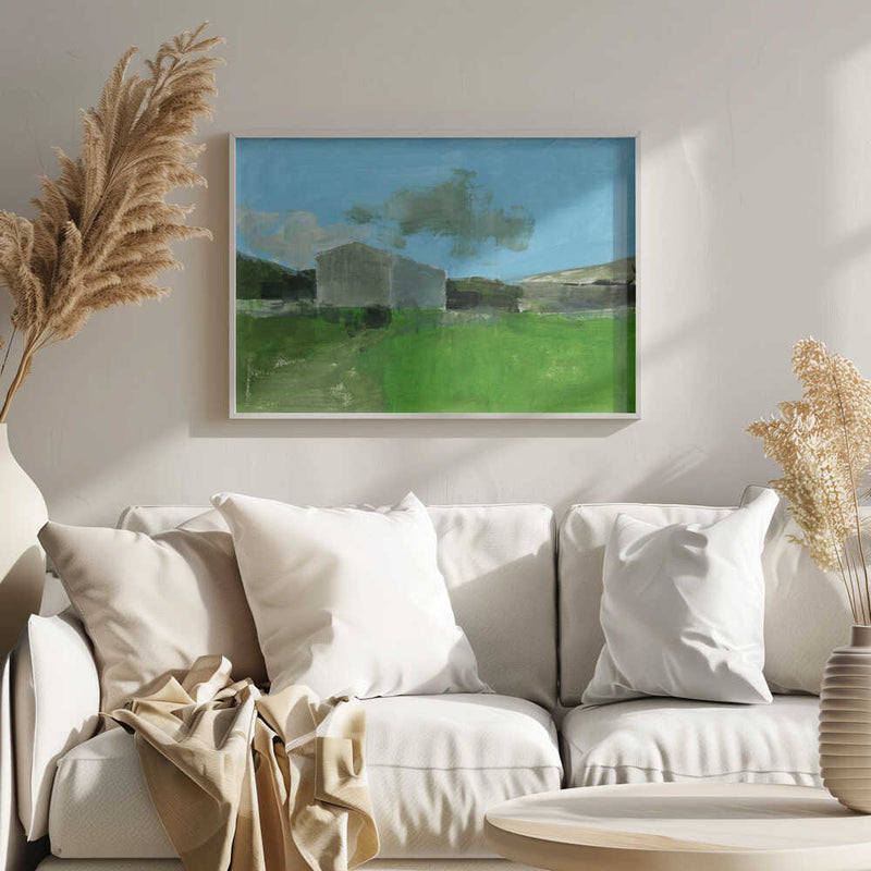 Barren Farm Barn Print No 1 by &n - Stretched Canvas or Fine Art Print ...