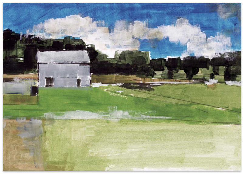 Barren Farm Barn Print No 2 by &n - Stretched Canvas or Fine Art Print ...